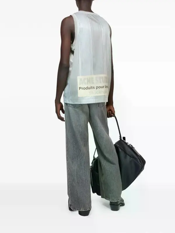 Acne Studios Logo-print Tank Top - Grey