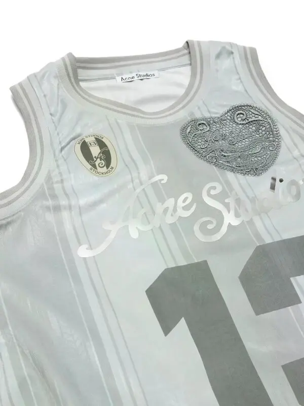 Acne Studios Logo-print Tank Top - Grey
