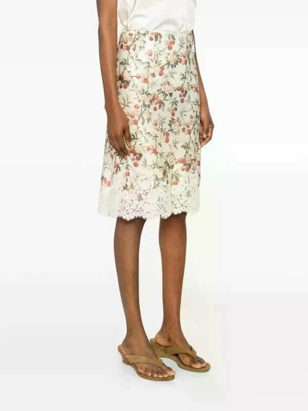 DÔEN Lace-trimmed Mini Skirt