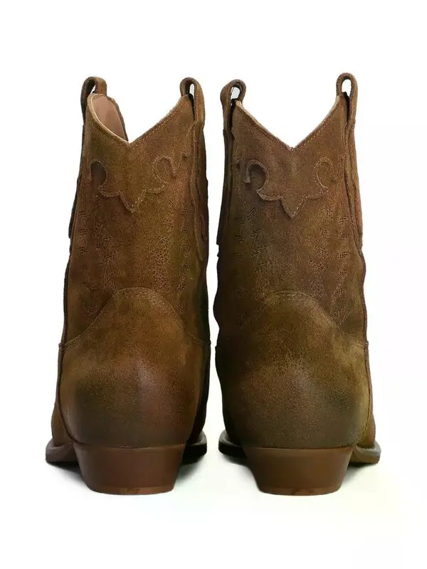 GISEL MOIRE Embroidered Western Boots
