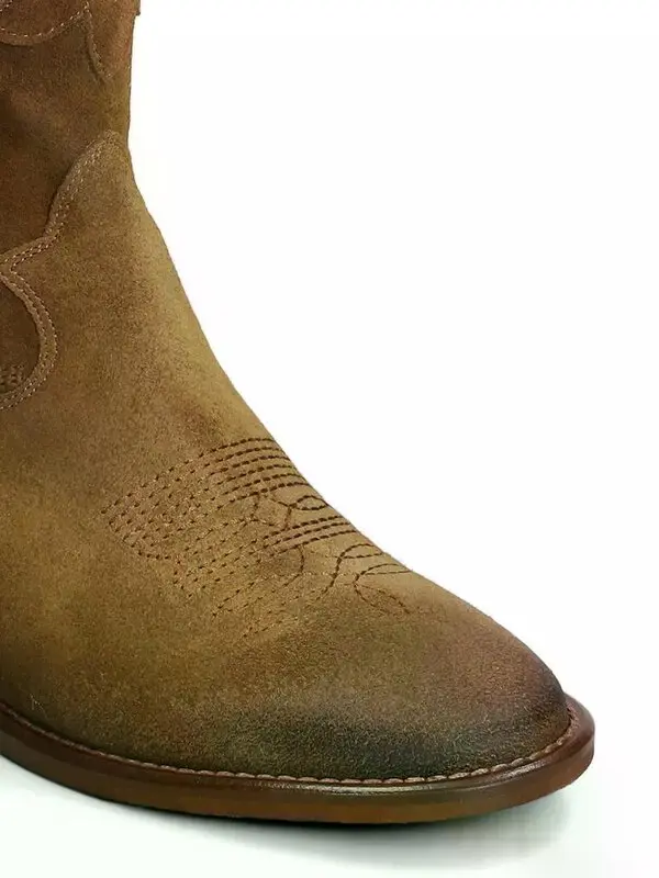 GISEL MOIRE Embroidered Western Boots