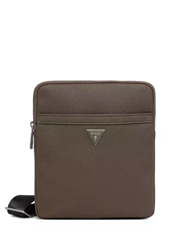 Guess Certosa Logo-plaque Messenger Bag - Brown