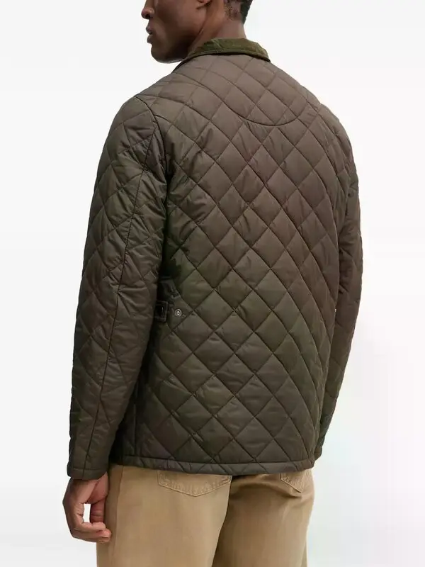 Barbour Corduroy-collar Quilted Jacket - Green