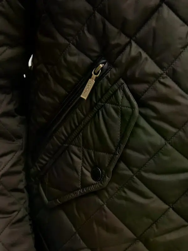 Barbour Corduroy-collar Quilted Jacket - Green