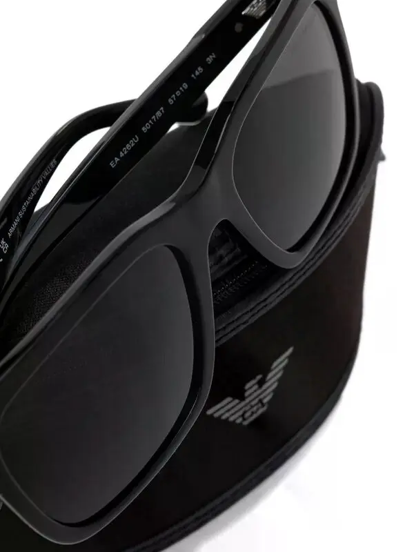 Emporio Armani Rectangle-frame Sunglasses - Black