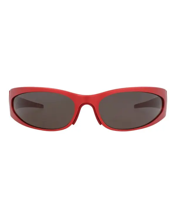 Balenciaga Shieldframe Aluminium Sunglasses - Red Red Grey (bb0290s/30014536/005)
