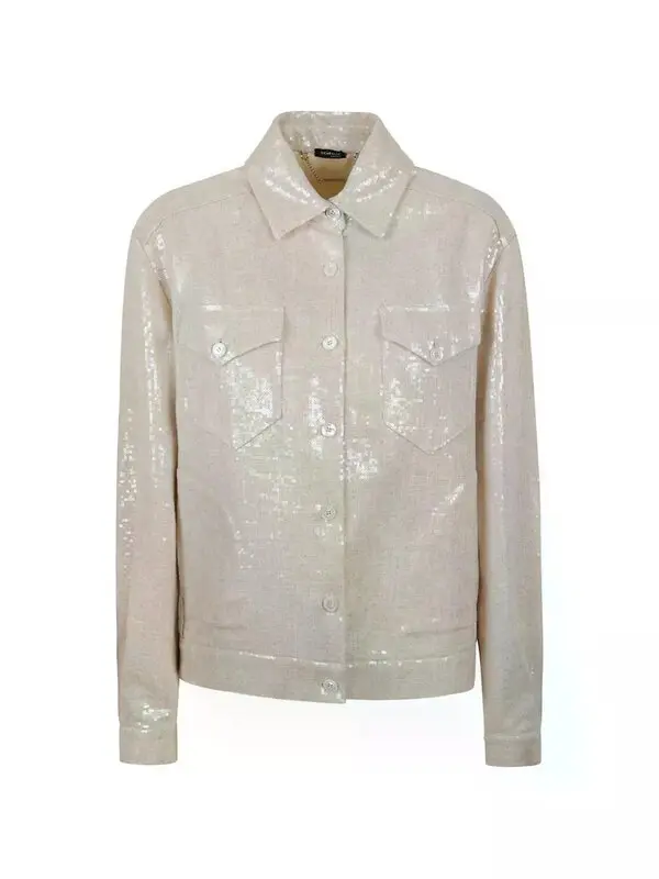 Kiton Sequin-embellished Denim Jacket - Neutrals
