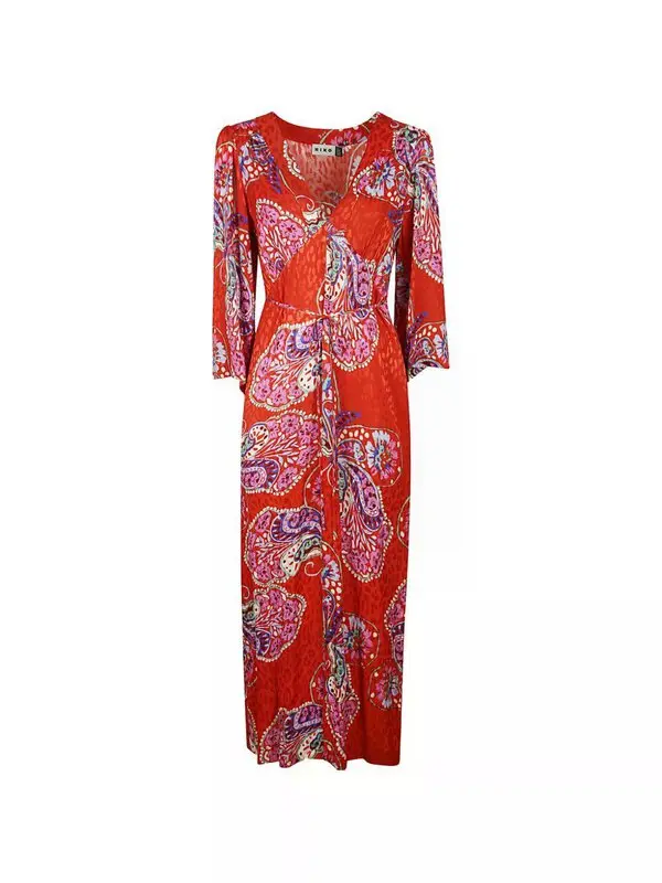 Rixo Paisley-print Jacquard Dress - Red