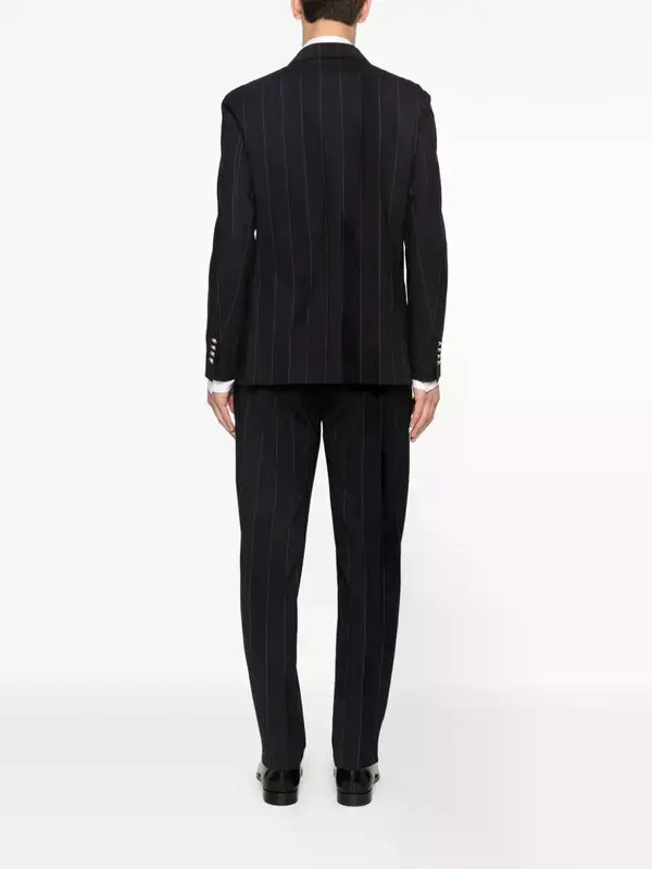 Eleventy Pinstripe Double-breasted Suit - Blue