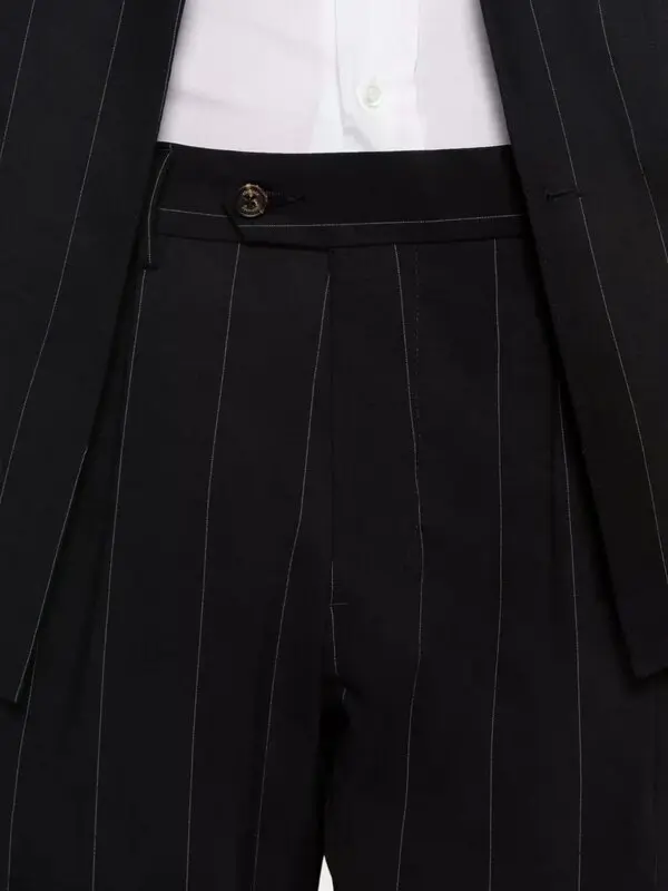 Eleventy Pinstripe Double-breasted Suit - Blue