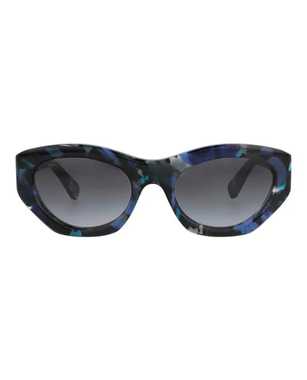 Chloé Cat Eye Frame Recycled Acetate Sunglasses - Blue Blue Grey (ch0220s/30015146/009)