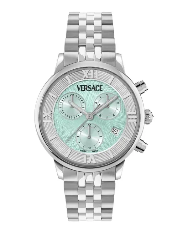 Versace Classic Round Chrono Bracelet Watch - Stainless Steel
