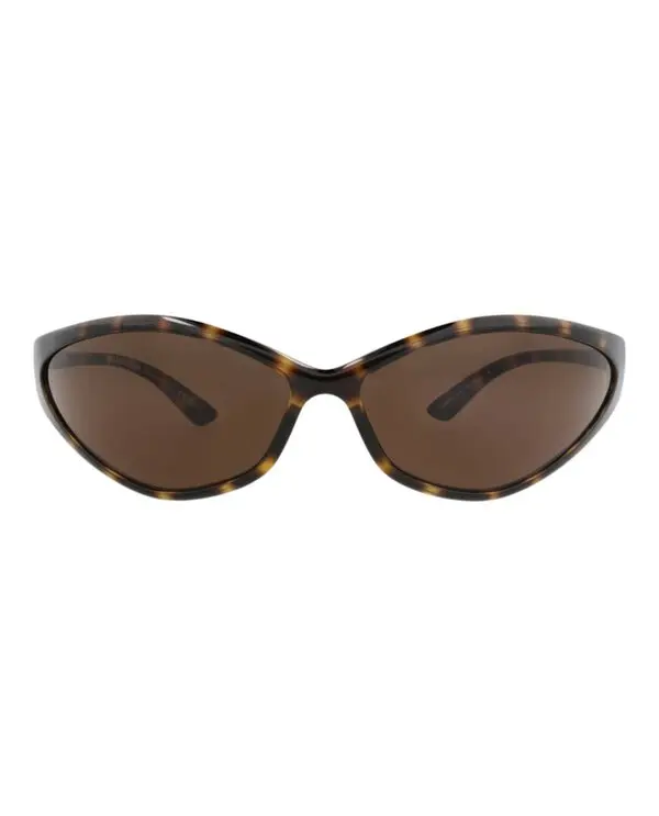Balenciaga Shieldframe Bio Injection Sunglasses - Havana Havana Brown (bb0285s/30014408/002)