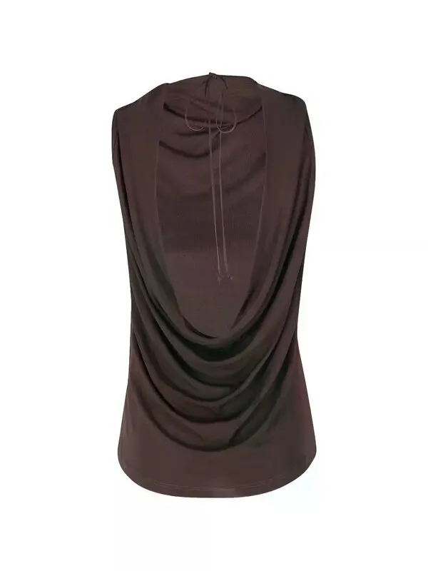 SEMICOUTURE Cowl-neck Sleeveless Top
