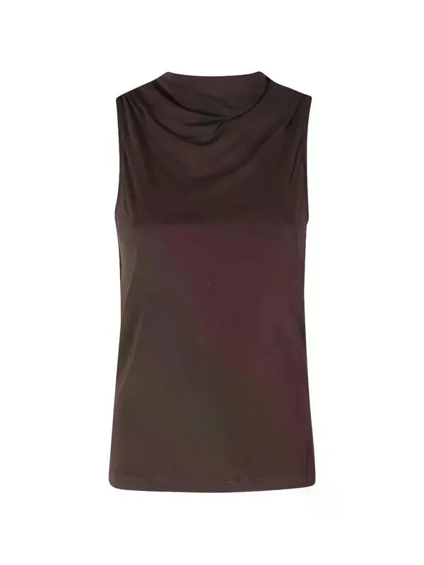 SEMICOUTURE Cowl-neck Sleeveless Top