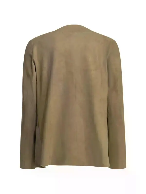 SALVATORE SANTORO Collarless Suede Jacket
