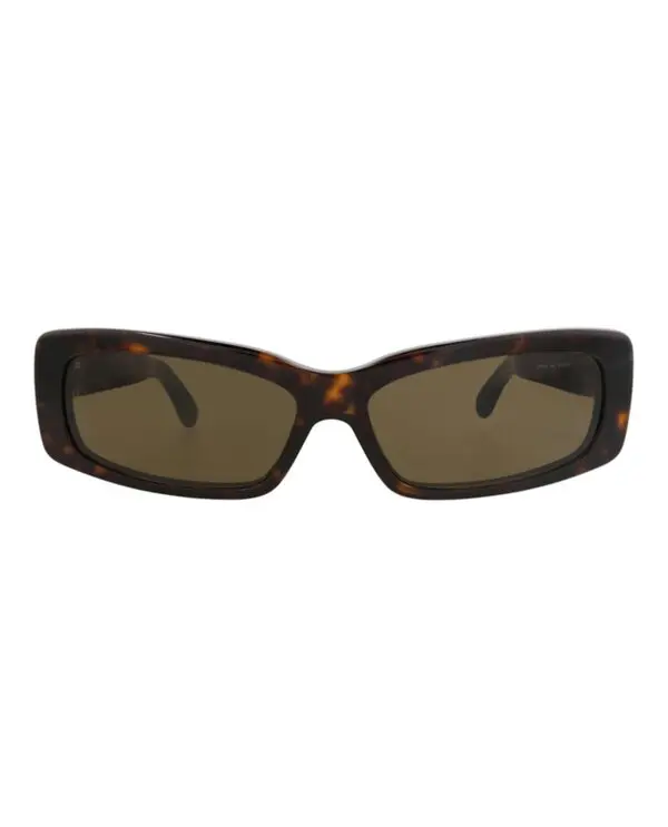 Balenciaga Square Frame Recycled Acetate Sunglasses - Havana Havana Brown (bb0286s/30014409/002)