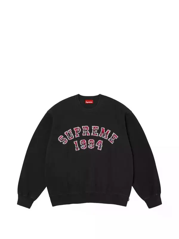 Supreme Plaid Arc Crewneck - Black