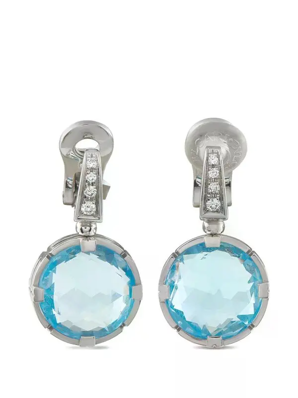 BVLGARI Parentesi Topaz And Diamond Earrings - Silver