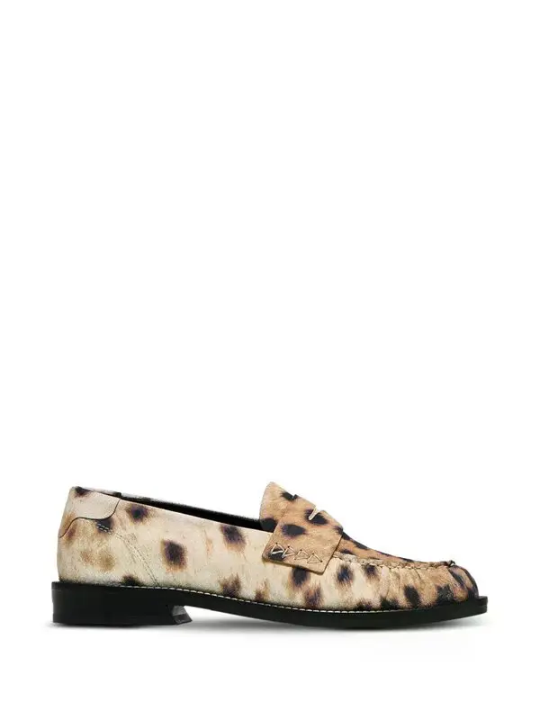 VANDA NOVAK Greta Leopard-print Loafers