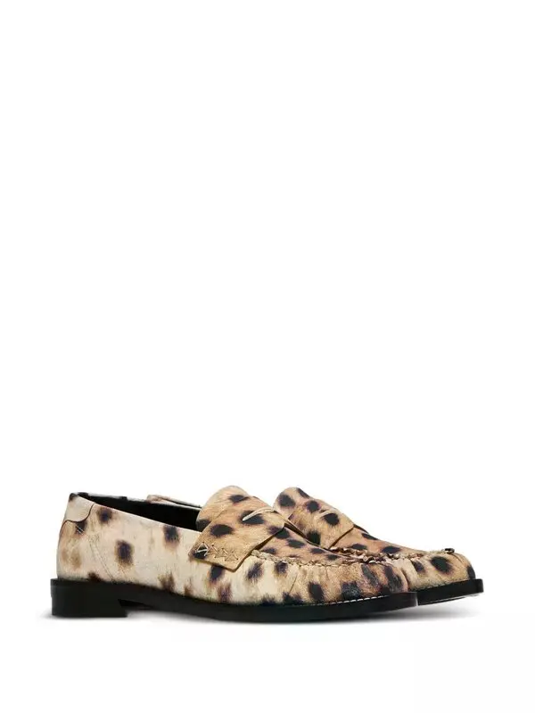 VANDA NOVAK Greta Leopard-print Loafers