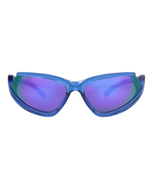 Balenciaga Shieldframe Bio Injection Sunglasses - Blue Blue Violet (bb0289s/30014531/004)