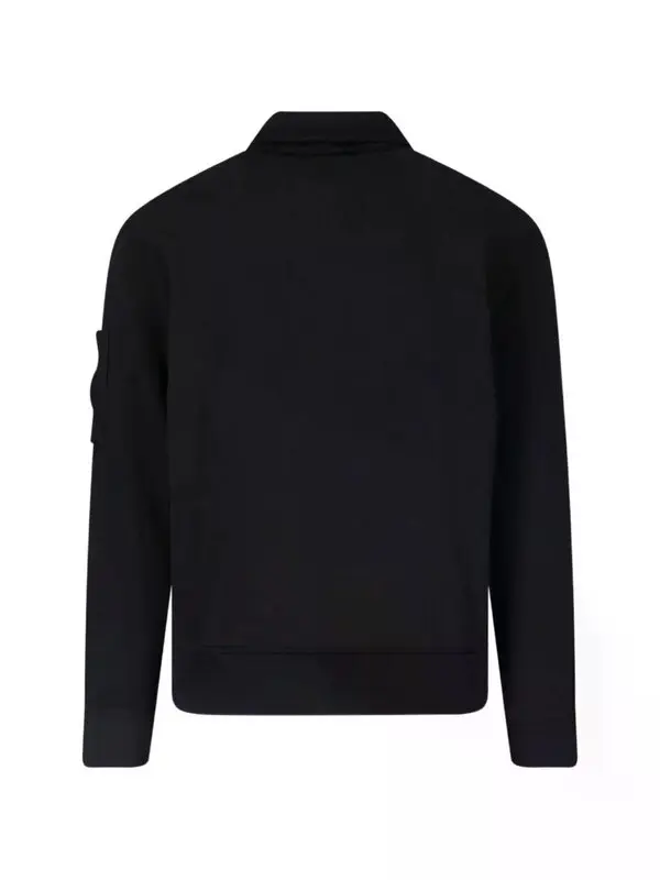 C.P. COMPANY Lens-detail Half-zip Sweatshirt - Black