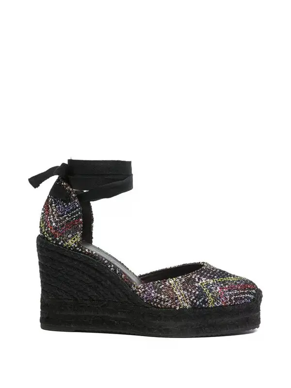 Missoni Sequin-embellished Heeled Espadrilles - Black