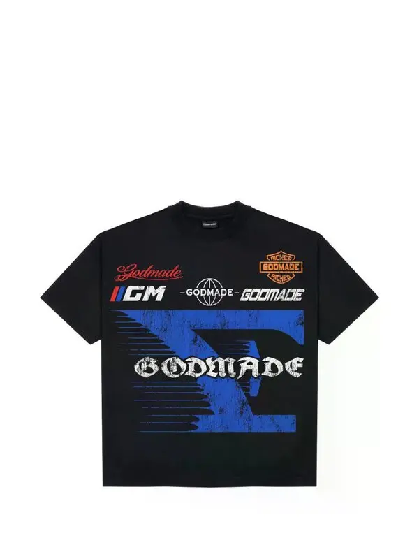 GODMADE 7 Speed Graphic-print T-shirt - Black