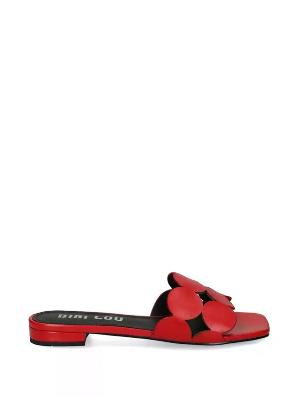 BIBI LOU Onami Cut-out Leather Sandals - Red