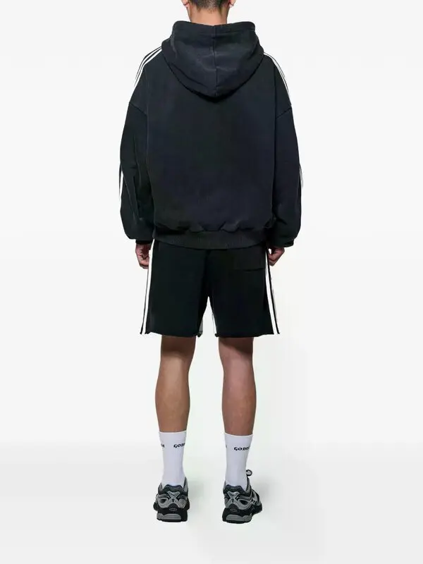 GODMADE Logo-print Side-stripe Shorts - Black