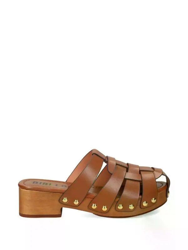 BIBI LOU Zue Studded Clogs - Brown