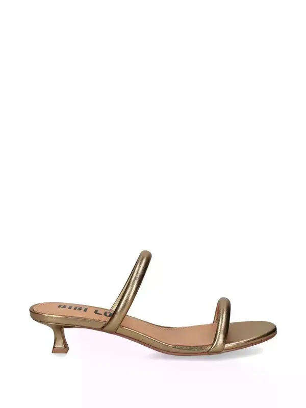 BIBI LOU Musa Metallic-effect Leather Sandals - Gold