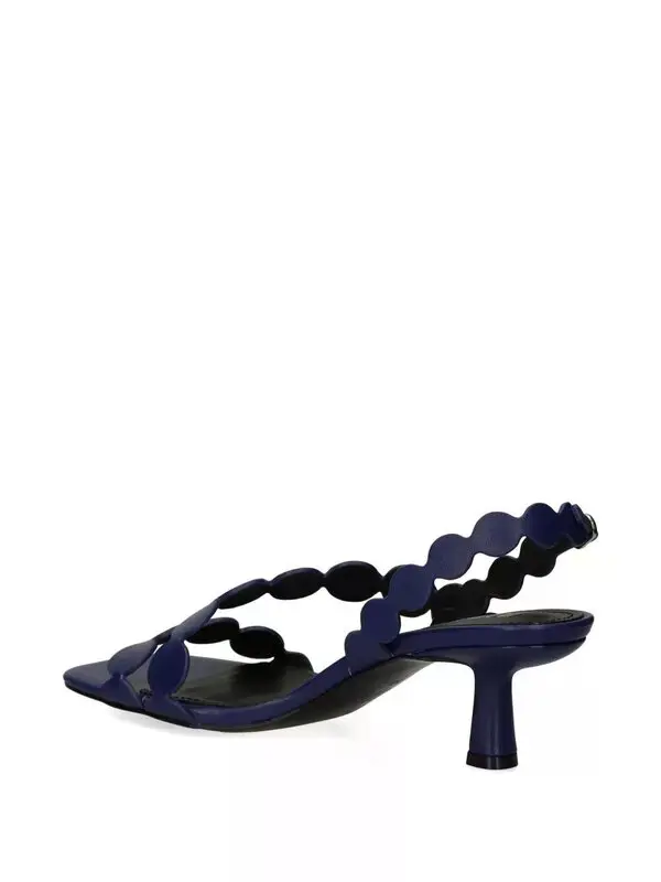 BIBI LOU Onami Scalloped Leather Sandals - Blue