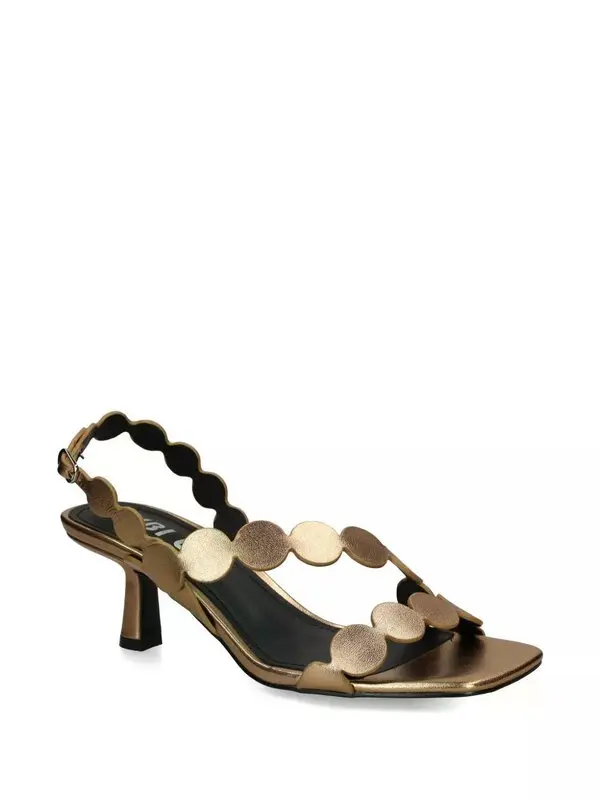 BIBI LOU Onami Scalloped-strap Leather Sandals