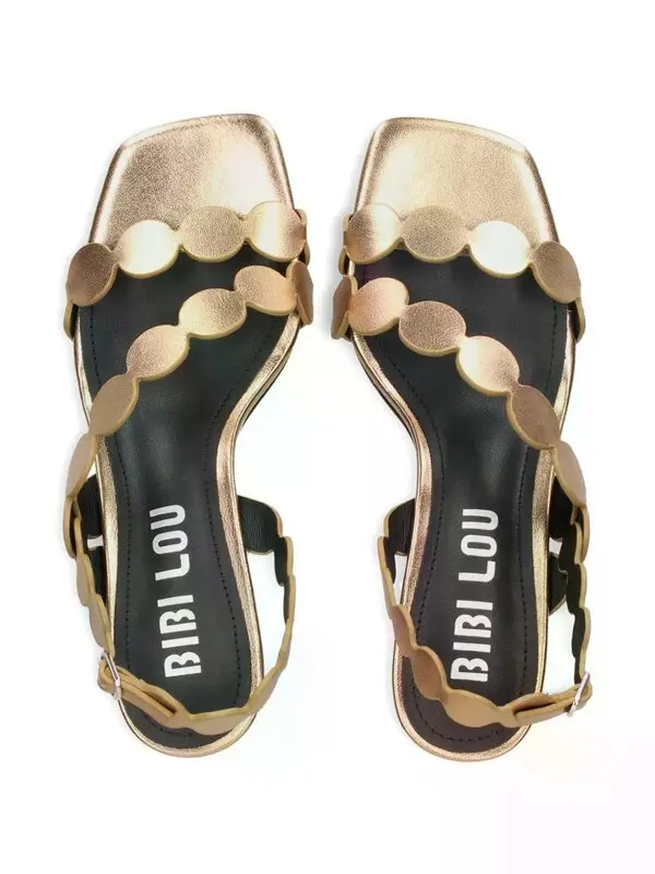 BIBI LOU Onami Scalloped-strap Leather Sandals