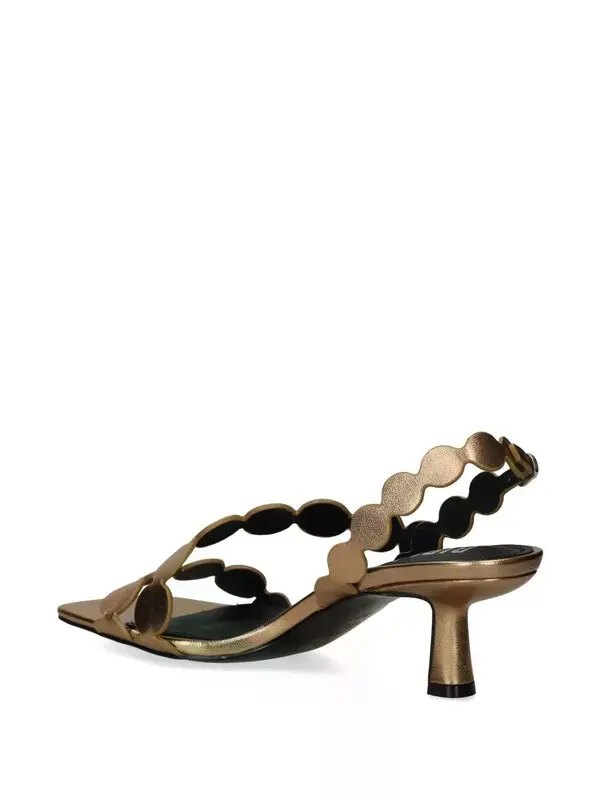 BIBI LOU Onami Scalloped-strap Leather Sandals