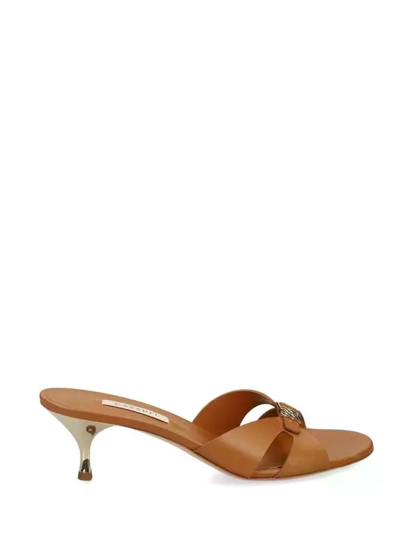 Casadei Logo-plaque Leather Sandals - Brown