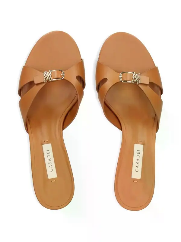 Casadei Logo-plaque Leather Sandals
