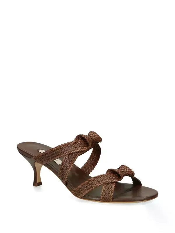 Casadei Julia Woven Knotted Sandals