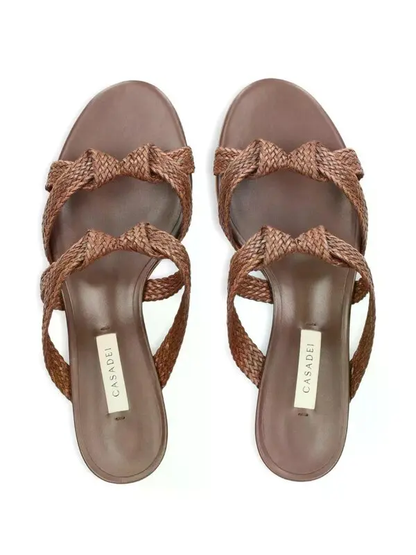 Casadei Julia Woven Knotted Sandals
