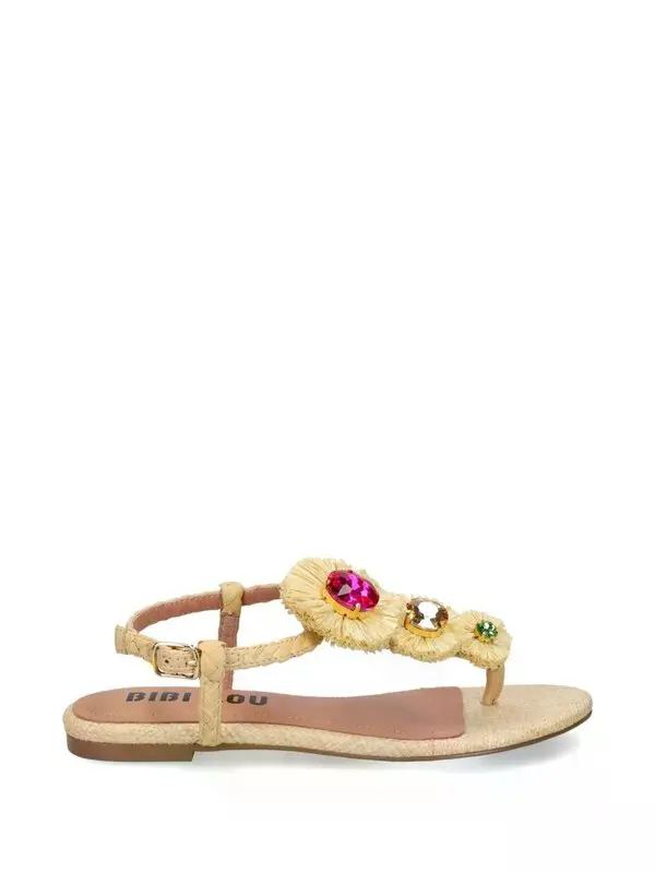 BIBI LOU Vavin Crystal-embellished Sandals - Neutrals