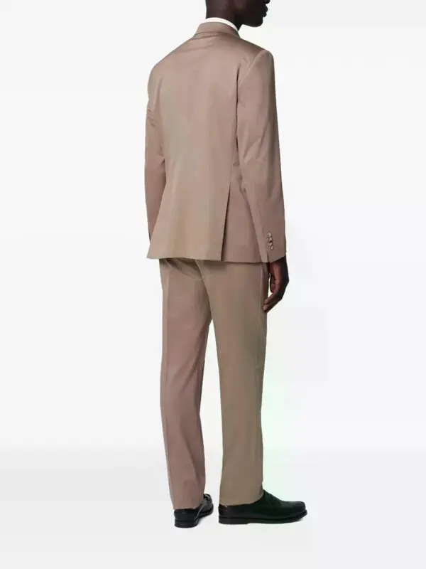 Tagliatore Peaked-lapel Double-breasted Suit - Brown