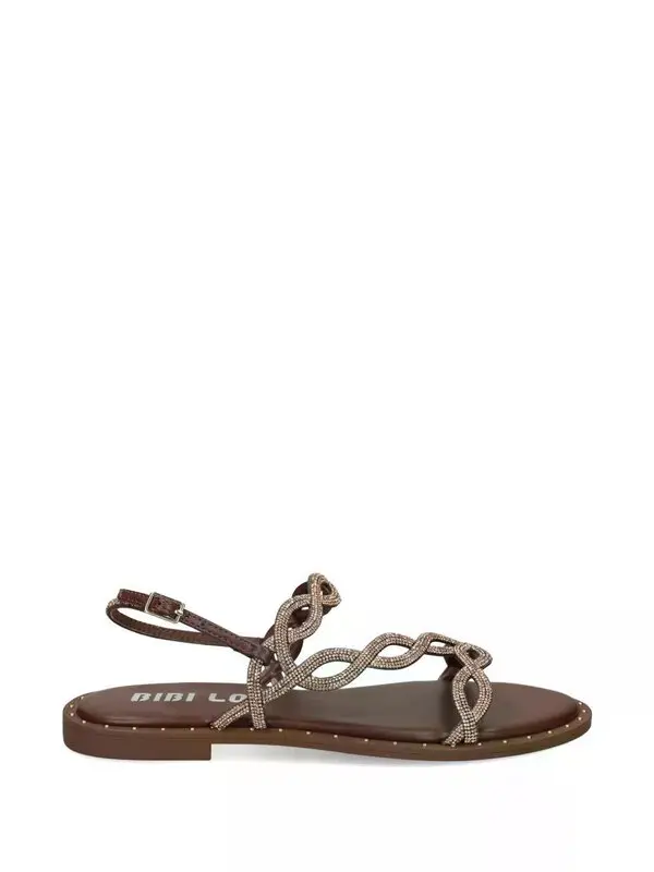 BIBI LOU Illion Crystal-embellished Sandals - Brown