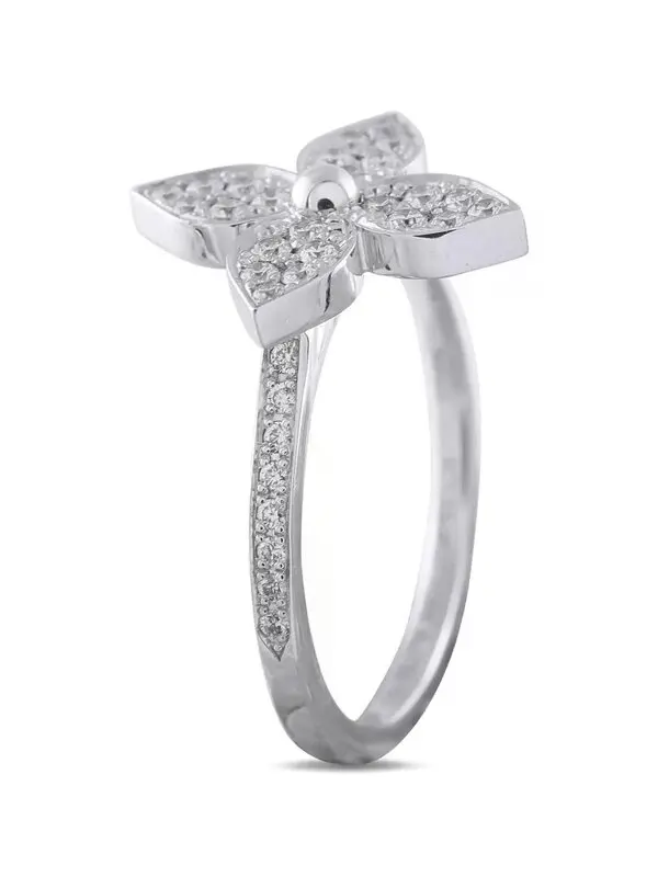 LOUIS VUITTON Star Blossom Diamond Ring - Silver