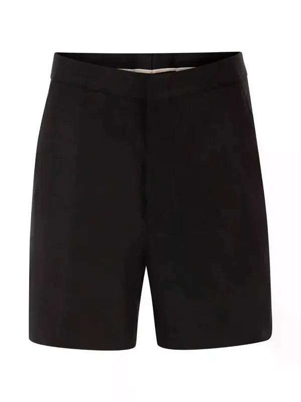 Tagliatore Linen Shorts - Black