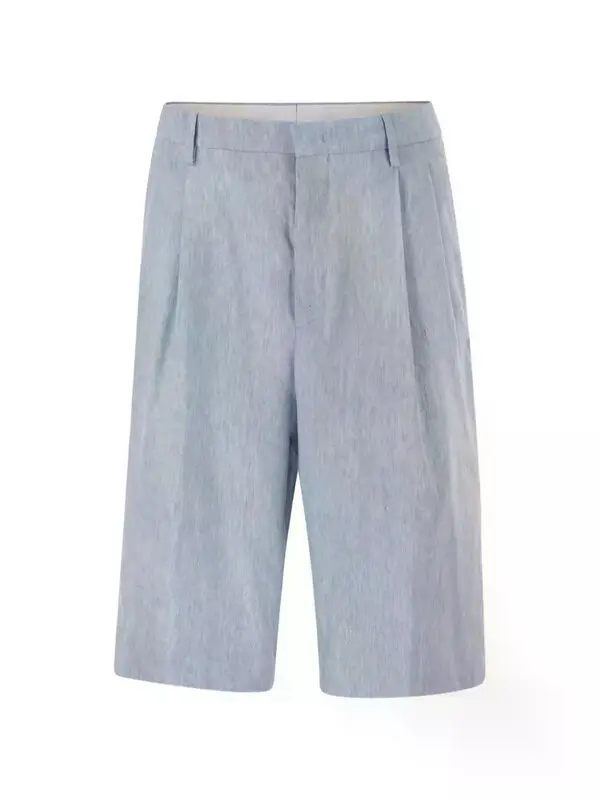Tagliatore Effie Pleated Bermuda Shorts - Blue