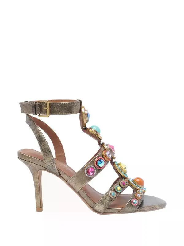 Kurt Geiger Octavia Crystal-embellished Sandals - Gold
