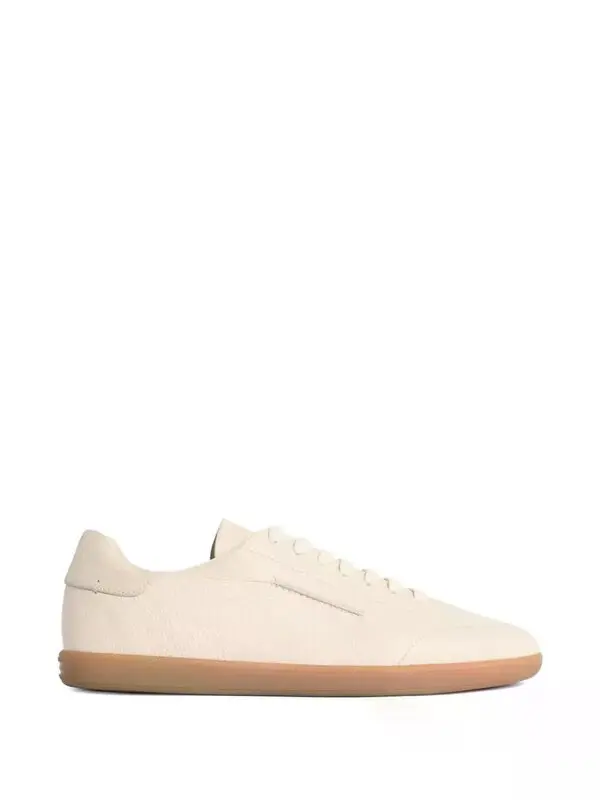 Zegna Leather Lace-up Sneakers - Neutrals