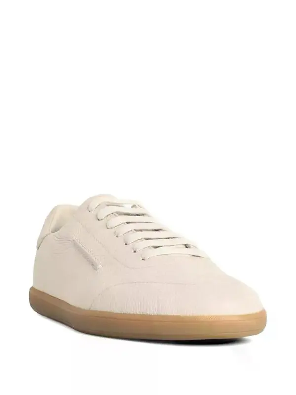 Zegna Leather Lace-up Sneakers - Neutrals